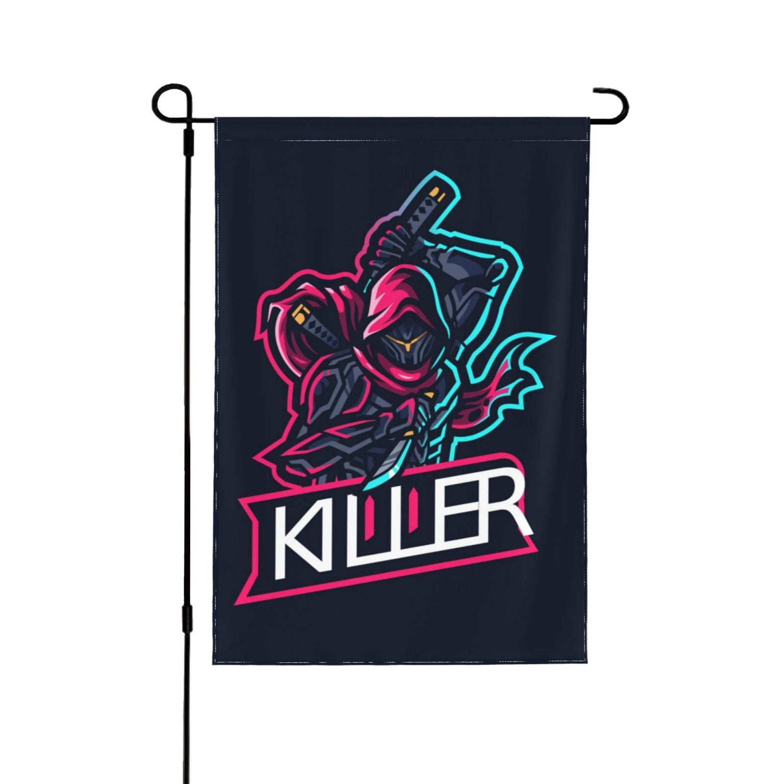 ZNDUO Cyberpunk Pattern Garden Flag, 12.5"x18" Double Sided Polyester ...