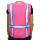 Safety Depot Pink Reflective Safety Vest with Pockets 8038-PK-XL ...