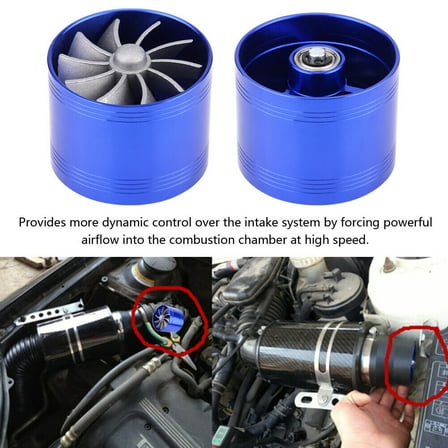 12V Car Electric Turbo Supercharger Kit, Turbine Air Intake HP Boost ...