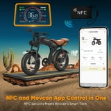 Movcan V70 Electric Bike for Adults, Peak 2500W 35mph 52V 23.4Ah Mountain Ebike,20" Fat Tire ...