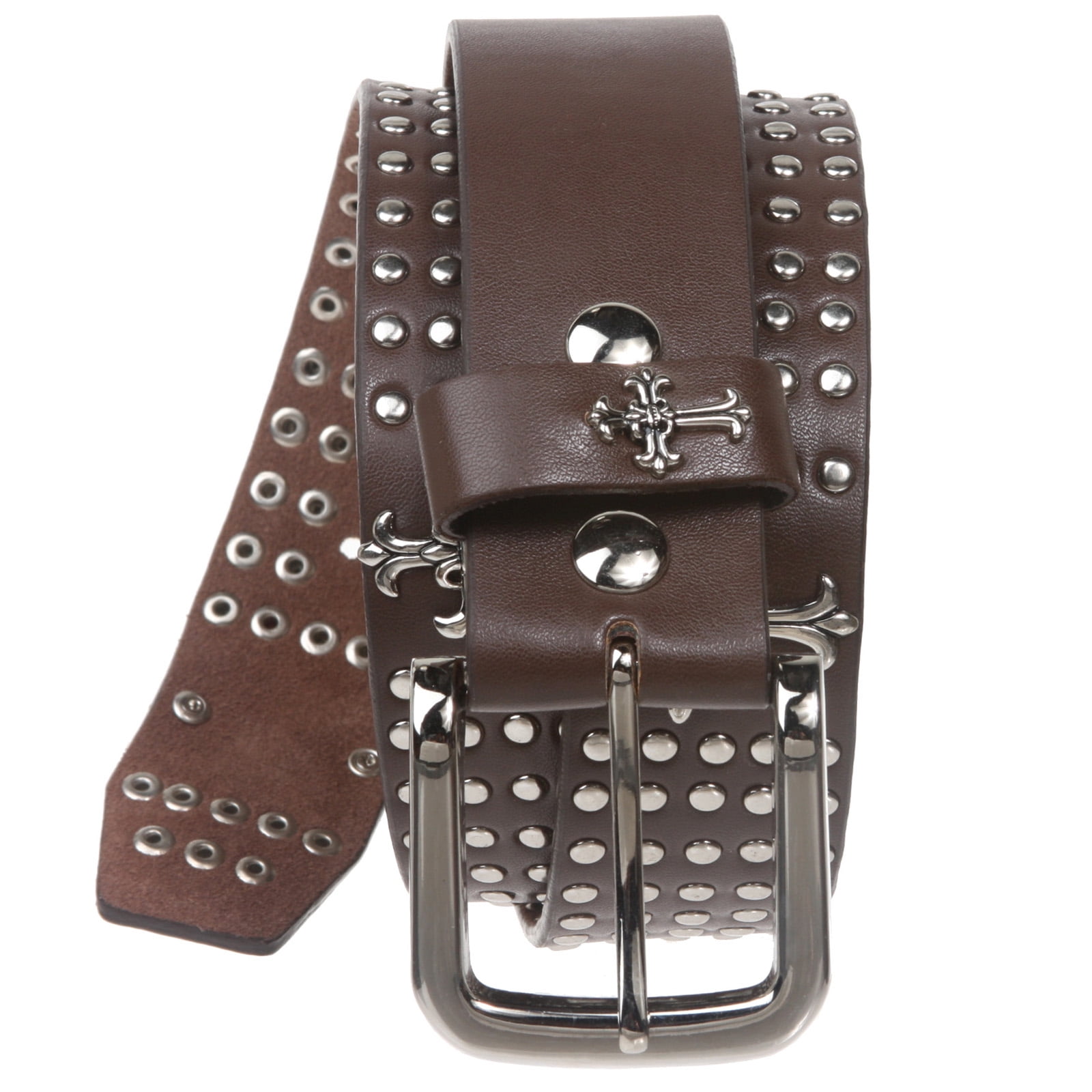 1 1/2" Snap On Riveted Christian Religious Cross and Circle Studded ...