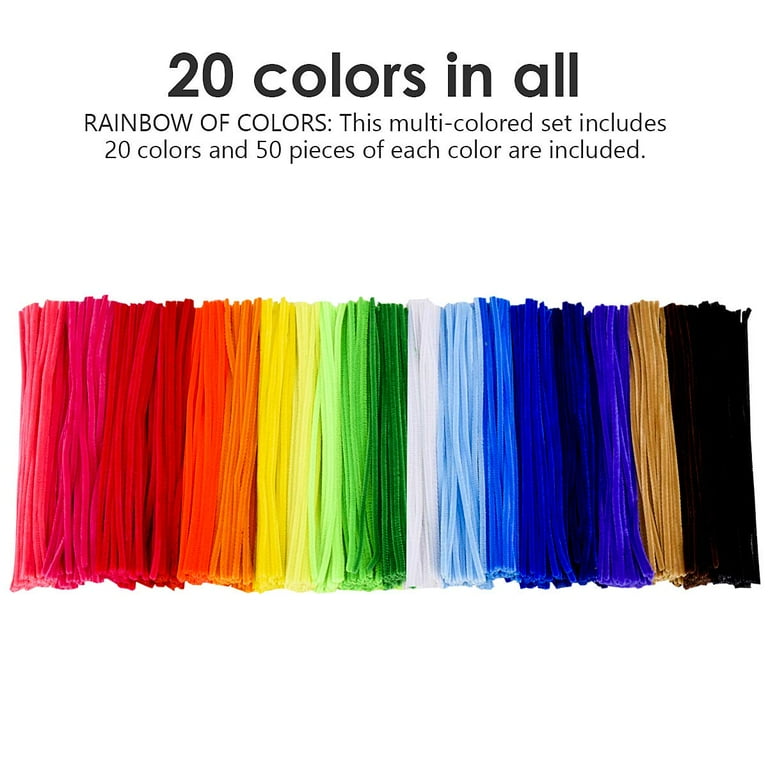 1000pcs Pipe Cleaners Craft 100pcs New Colorful Dense Fuzzy Wire Pipe