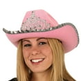 Sequin Western Bachelorette Party Accessory - LED Lit Pink Cowgirl Hat ...