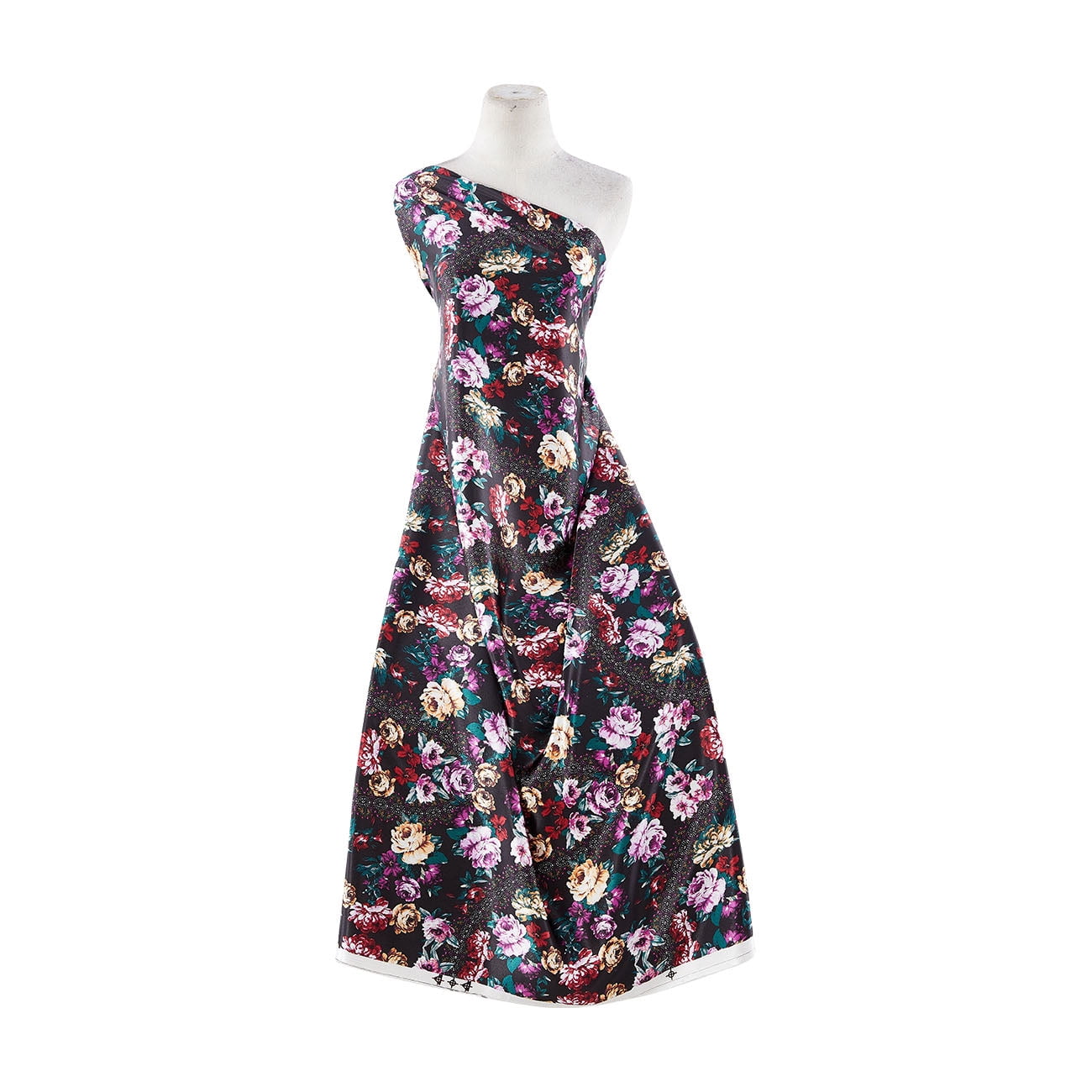 ZELOUF Rosaline Floral Print On Samantha Stretch Satin , Sewing, DIY ...