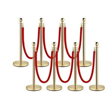 6pcs Stainless Steel Stanchion Post Queue Crowd Control Stanchion with ...