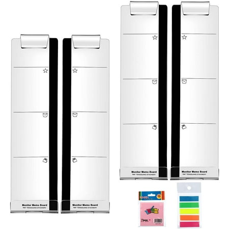 4 Pieces Computer Monitor Message Board Monitor Memo Board with 2 Packs ...