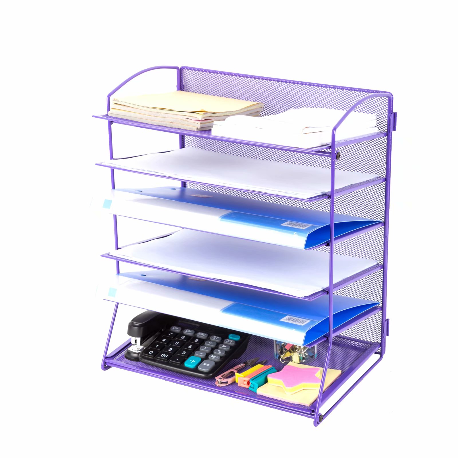 HGMart 6-Tier Desktop Tray Organizer Wall Mount File Holder Organizer ...