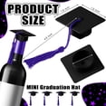30 Pieces Mini Graduation Cap Plastic Grad Cake Wine Bottle Cover ...