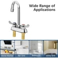 4 Inch Center Commercial Bar Sink Faucet, 2 Handle Deck Mount Utility ...
