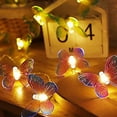 20ft 3D Butterfly String Lights, 40LEDs Battery Operated Indoor Outdoor ...