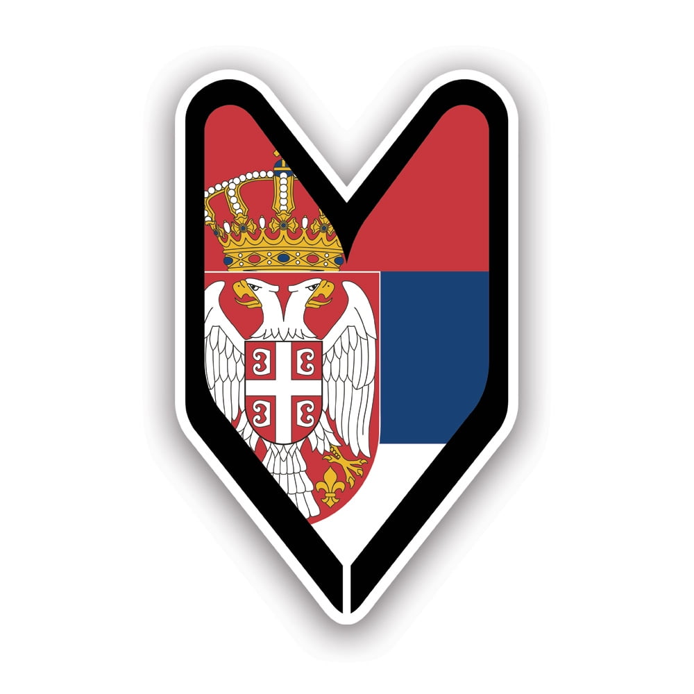Serbian Driver Badge Sticker Decal - Self Adhesive Vinyl - Weatherproof ...