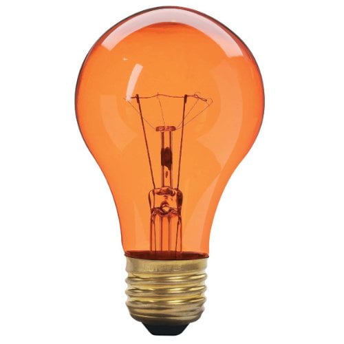 25 Watt A19 Transparent Amber Light Bulb - Walmart.com