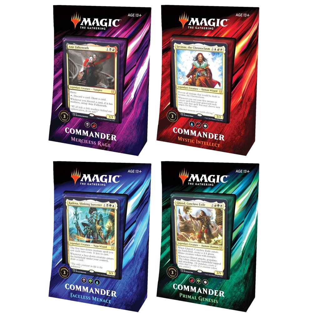 Magic The Gathering Commander 2019 Set of 4 Decks [Primal Genesis ...