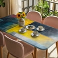 Abstract Color Block Fitted Rectangle Tablecloth 30" x 60" Yellow Block ...