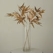 BalsaCircle 4 Metallic Gold Artificial Italian Ruscus Leaves Branches ...