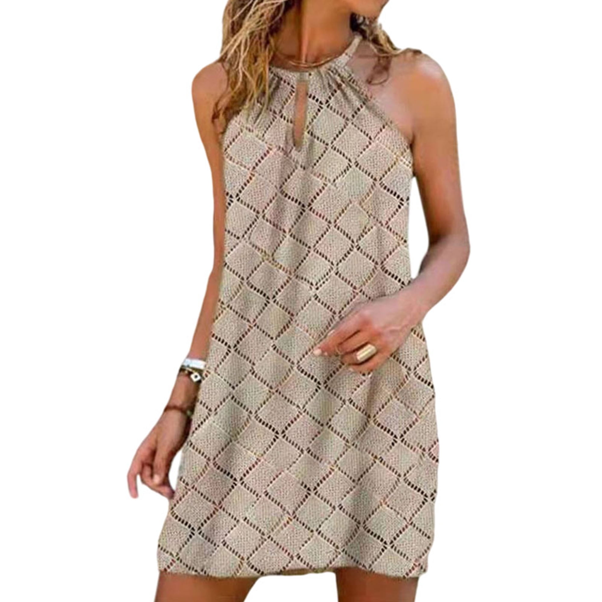 Click here for Avamo Ladies Short Dresses Halter Neck Mini Dress... prices