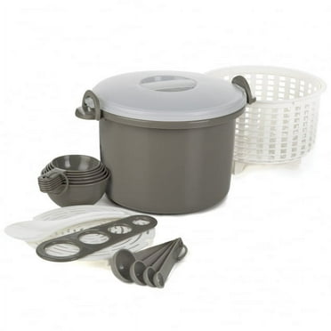 Progressive Prep Solutions Microwave Rice Cooker, 4 Piece Plastic Set ...