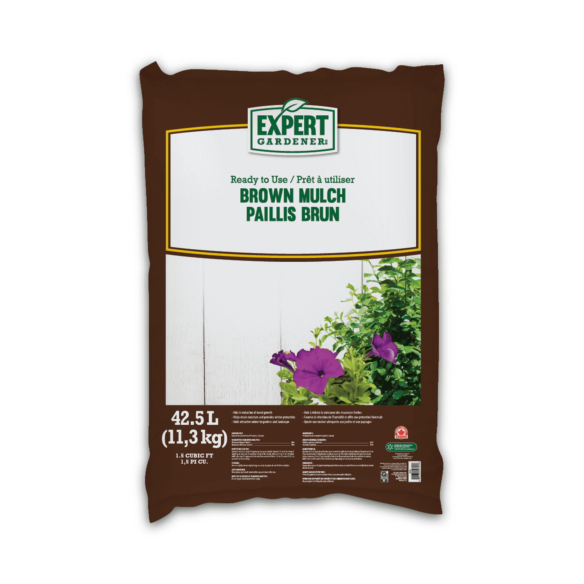 Click here for Expert Gardener Brown Mulch 1.5 Cuft (42.5 L) 1.5... prices