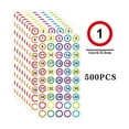 Numbered Sticker 0-9 Sequential White Small 1cm Round Circle Number ...