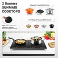 Double Induction Cooktop, Sunmaki Induction Cooker 2 Burners, Low Noise ...