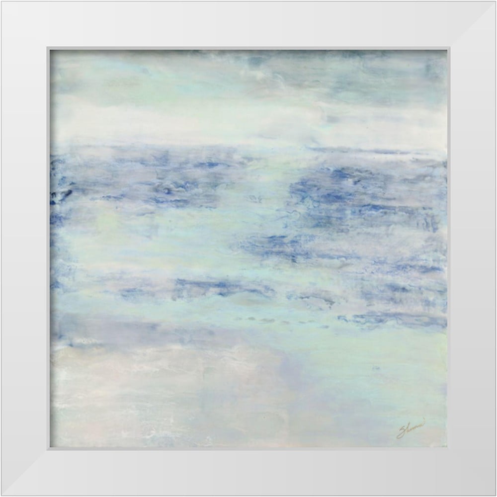 Shanti, Shima 26x26 White Modern Wood Framed Museum Art Print Titled ...