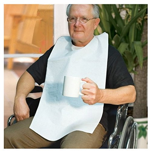 Disposable Adult Tie-Back Poly Bibs (Set of 50) - Walmart.com
