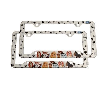 Powered By Dogs License Plate Tag Frame, Multiple Colors - Walmart.com