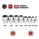 Powerbuilt 8 Pc 1/4 & 3/8" Dr. Metric Zeon Socket Set for Damaged Bolts ...