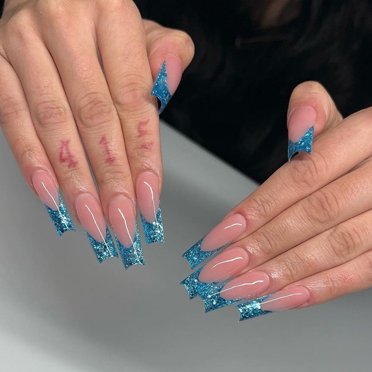 Acrylic Fake Nails, Removable Artificial Nails for Daily Wear, Nail Art ...