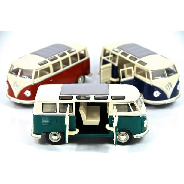 3PC SET: 7" Kinsmart 1962 VW Volkswagen Bus Diecast Model Toy Car Van 1 ...