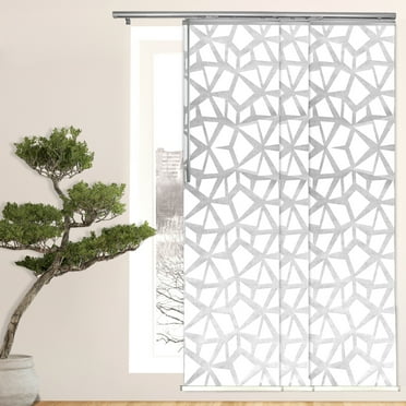 Domovina 3 Panel Track Vertical Blinds, Adjustable 36-66"W x 91.4"H ...