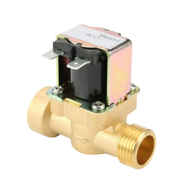 Brass G1/2 Normal Closed Pilot-operated Water Inlet Electric Solenoid ...