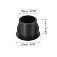 Mounting 10mm x 11mm Black Nylon Round Snap Panel Locking Hole Plug ...