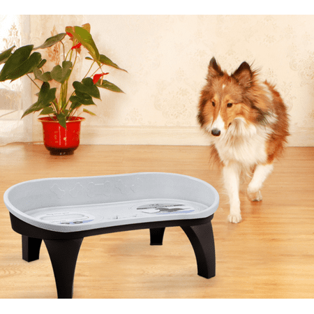 Pet Food Tray, Medium & Large Dog Dining Table Tray + Four Leg Stand ...
