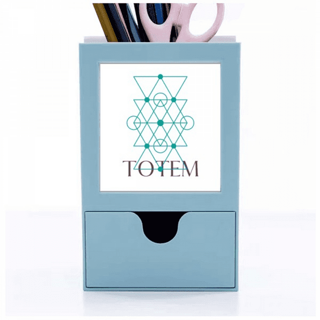 geometry line triangular Desk Supplies Organizer Pen Holder Card ...
