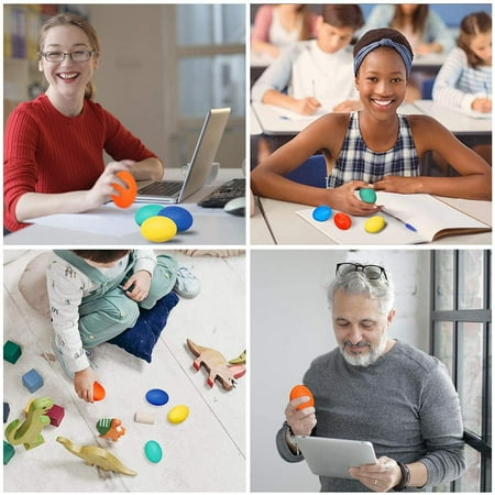 Egg Shape Grip Balls Round Hand Squeezing Balls Balls Egg Relieve ...