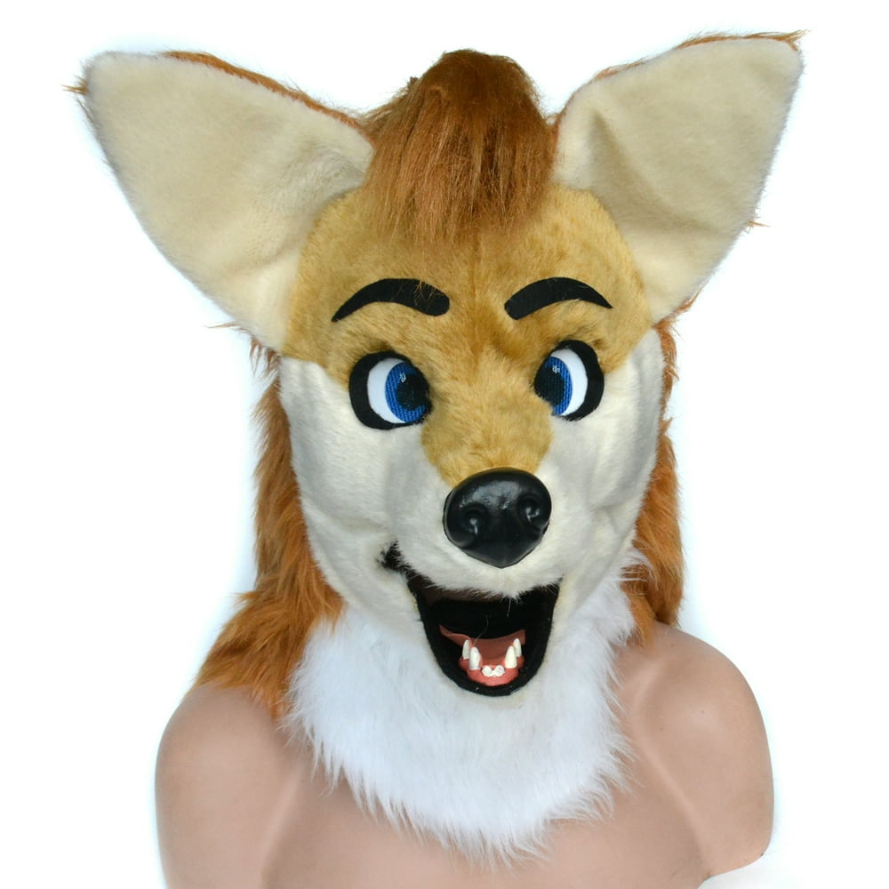 HOMCOM Cartoon Fox Costume Mouth Mover Mask - Walmart.com - Walmart.com