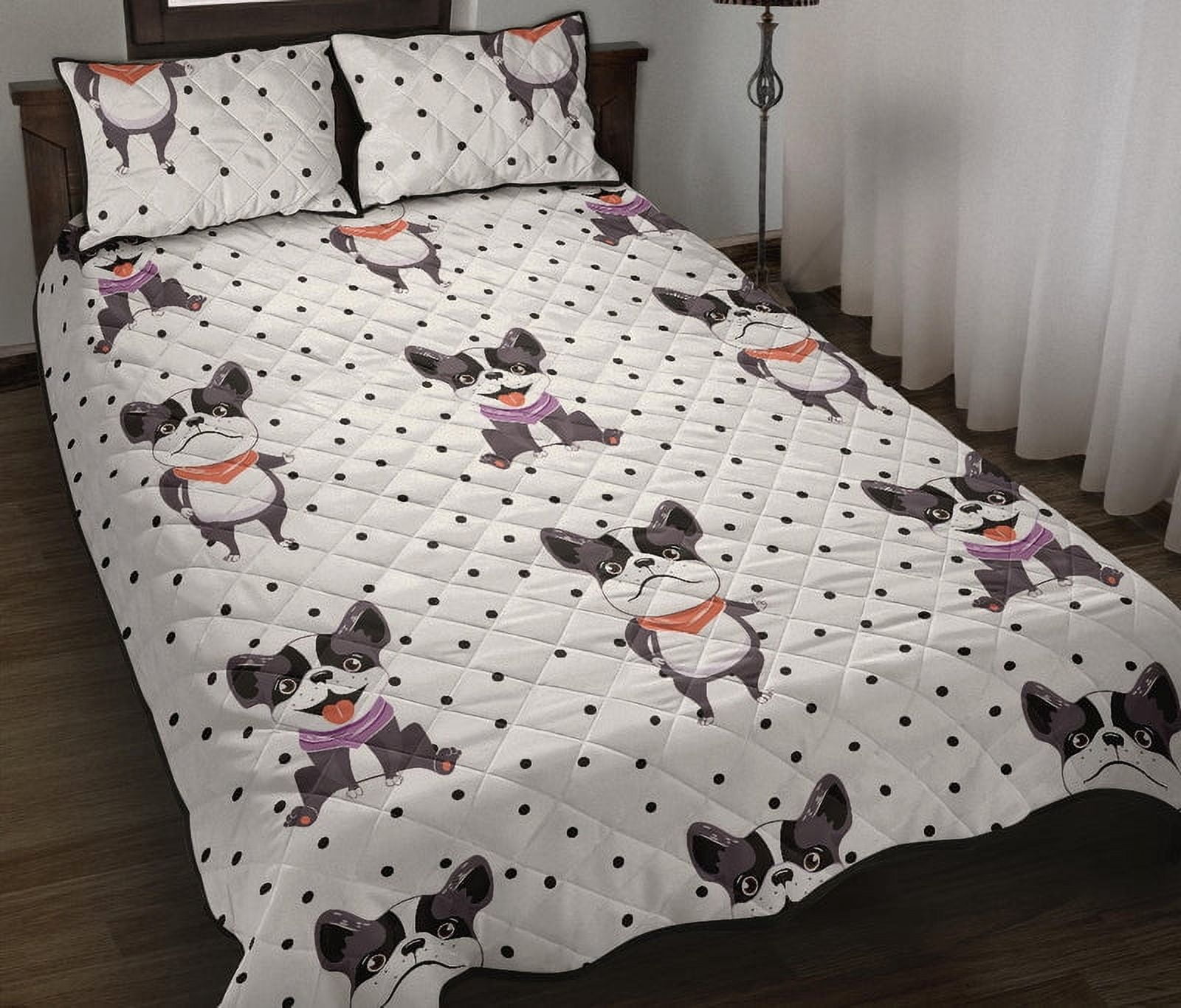 Cute Boston Terrier Pokka Dot Pattern Juego de Cama Edredón | Bodega ...