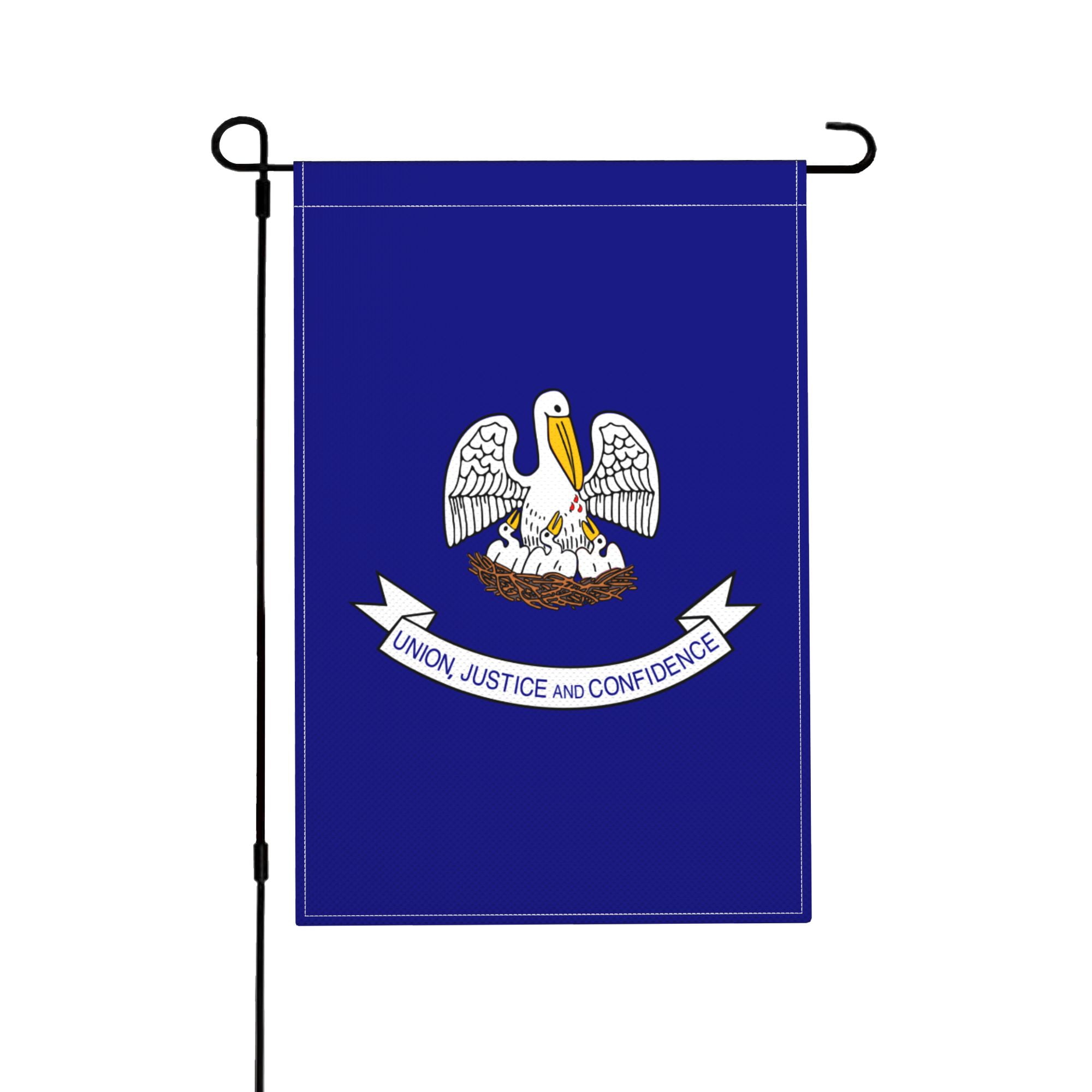 TEQUAN Louisiana State Seal Flag Garden Flags, 18 x 12 inch Double ...