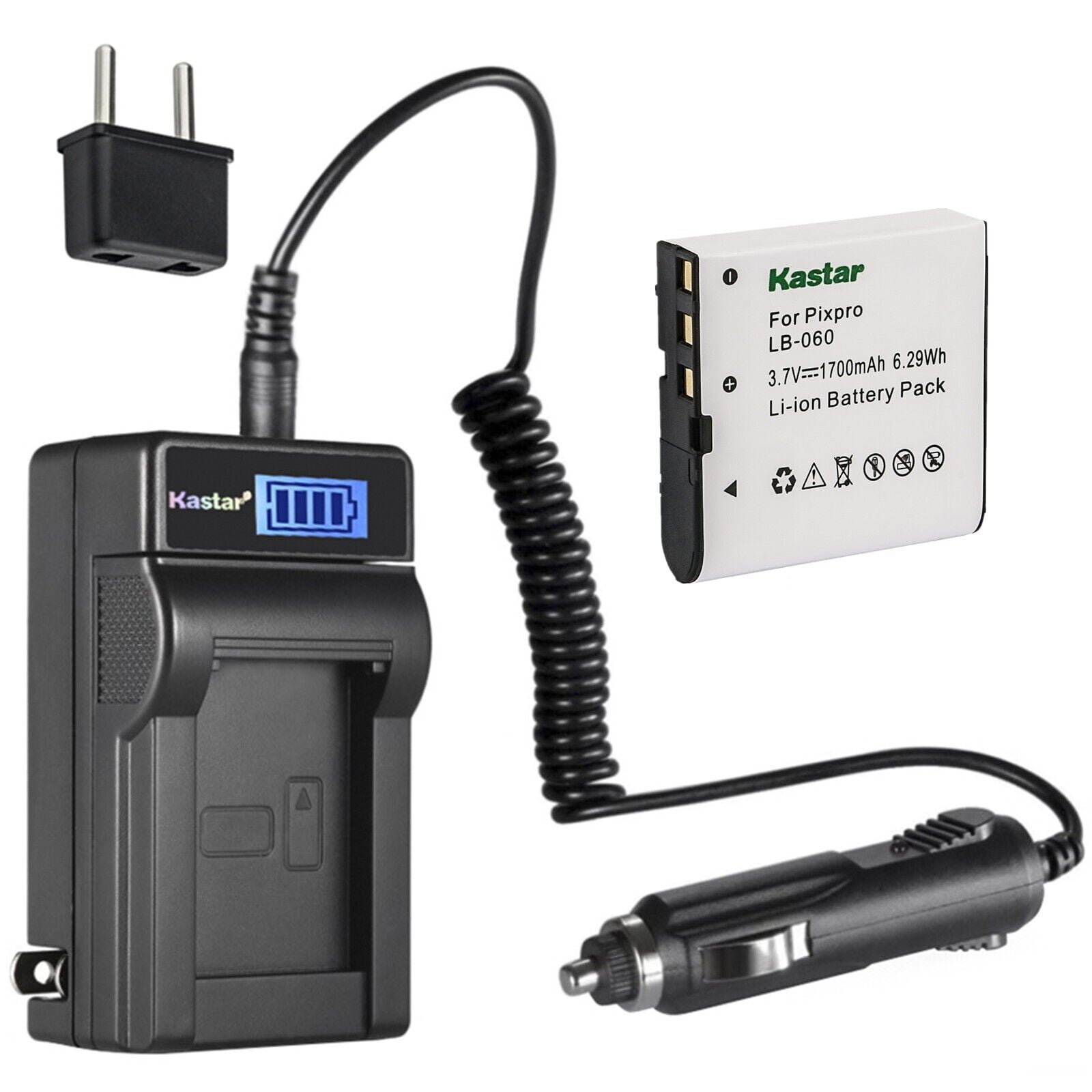 Kastar 1-Pack LB-060 Battery and LCD AC Charger Compatible with Kodak ...