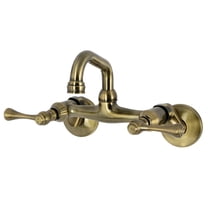 Kingston Brass KS312AB Kingston Wall Mount Bar Faucet, Antique Brass ...
