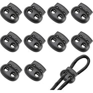 Menkey 50 Pack Round Cord Locks, Black Plastic Stopper for Drawstrings ...