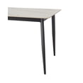 Modern Sintered Stone Dining Table 55-Inch Rectangular White Kitchen ...