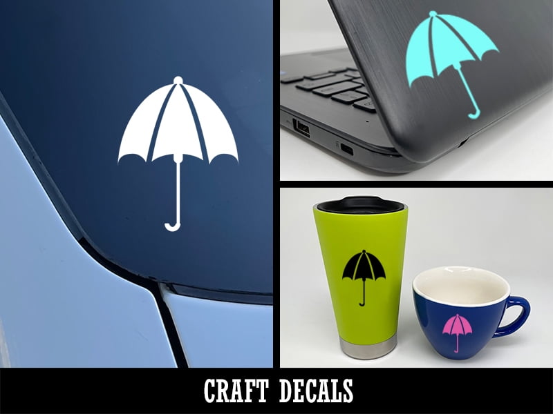 Rainy Day Umbrella Craft Vinyl Indoor Outdoor Decal Sticker - Copper ...