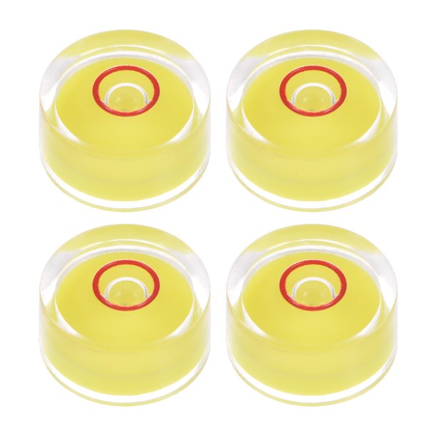 4 Packs Round Bubble Level 18x9mm Mini Circular Bullseye Spirit Levels ...