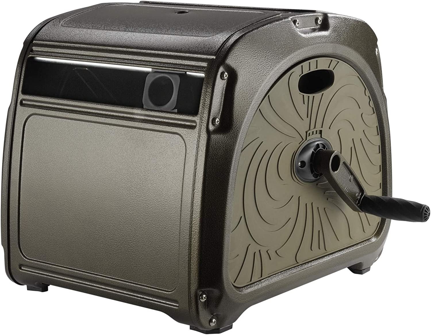 Metal Hose Reel Box, Heavy Duty Garden Hose Storage Reel Hideaway with ...