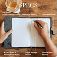 Black Full Grain Premium Leather Refillable Journal Cover with A5 Lined ...