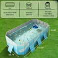 "Hurber Portable Large Foldable Swimming Pool for Backyard, Family Size ...