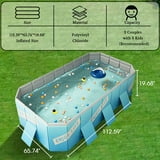 "Hurber Portable Large Foldable Swimming Pool for Backyard, Family Size ...