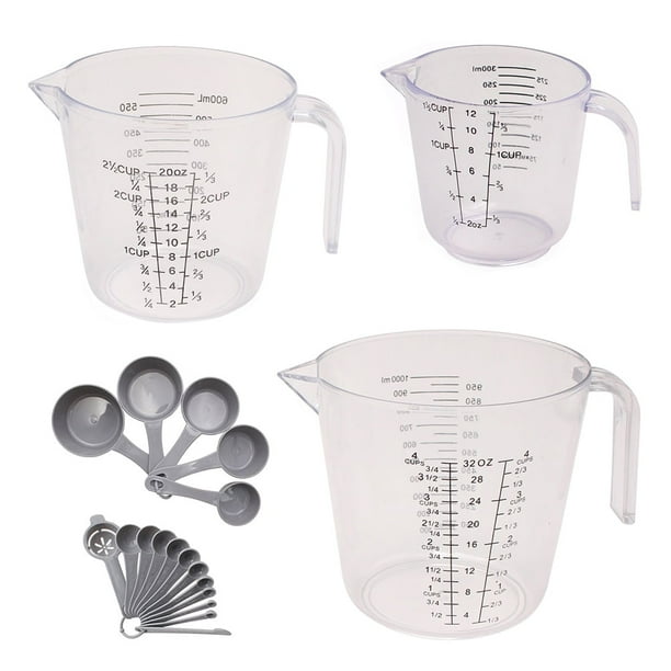 Tazas y cucharas medidoras con pico, escala, taza medidora para ...